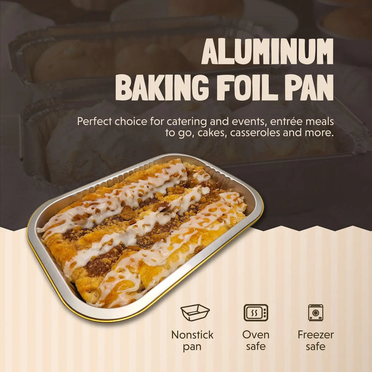 11" x 7" Colored Heavy Aluminum Entrée Pan with Snap-on Dome Lid #A71P ...